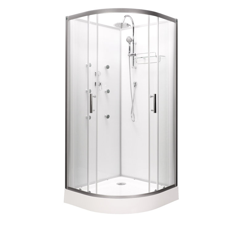 Vidalux Hydro Ss78 White Shower Cabin 800 X 800 Uk